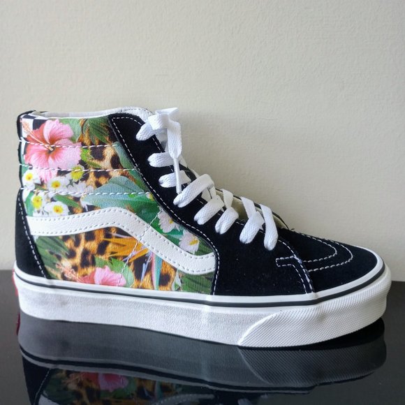 Shoes | Vans Womens Sk8hi Tropical Animal Checkerboard Suede Canvas ...